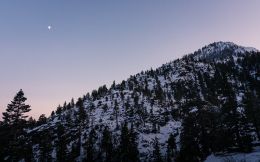 Гора, склон, утро, снег Обои 1920x1200 WUXGA